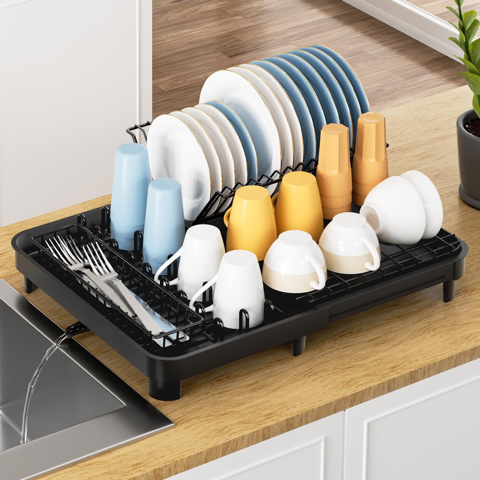 Amazon.com - TAILI Dish Drying Rack for Kitchen Counter, Space-Saving ...