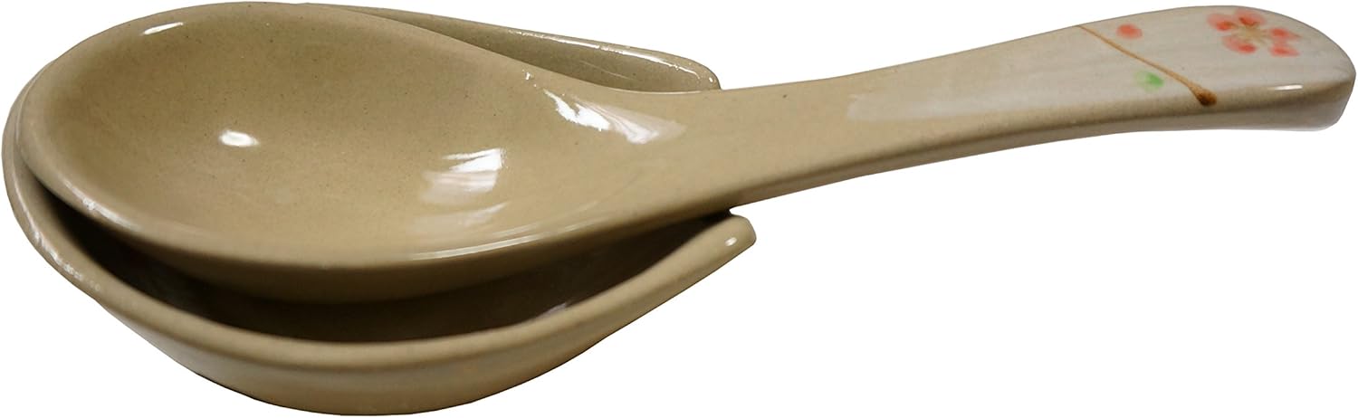 Amazon.com | Japanese Soup Spoon (Renge Spoons) / Cherry Blossoms ...
