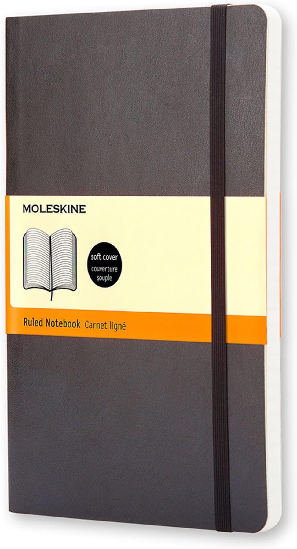 Moleskine Classic Ruled Paper Notebook, Soft Cover and Elastic Closure ...