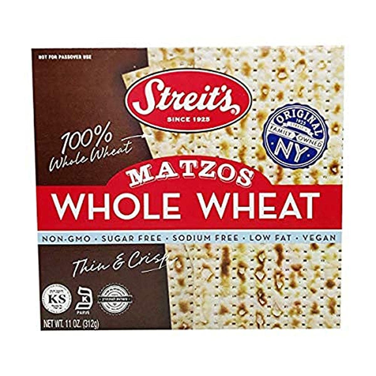 Amazon.com: Streit's, Whole Wheat Matzo, 11 oz