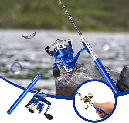 Portable Pen Fishing Rod with Reel, Newest Pocket Fishing Rod, Micro ...