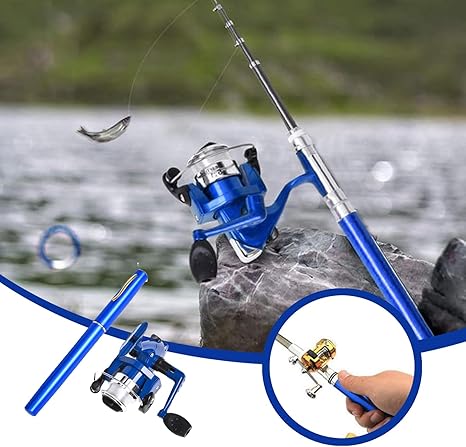 Portable Pen Fishing Rod with Reel, Newest Pocket Fishing Rod, Micro ...