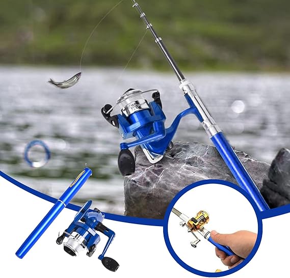 Portable Pen Fishing Rod with Reel, Newest Pocket Fishing Rod, Micro ...