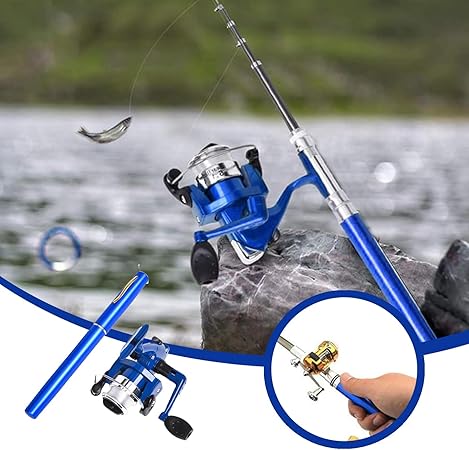Portable Pen Fishing Rod with Reel, Newest Pocket Fishing Rod, Micro ...