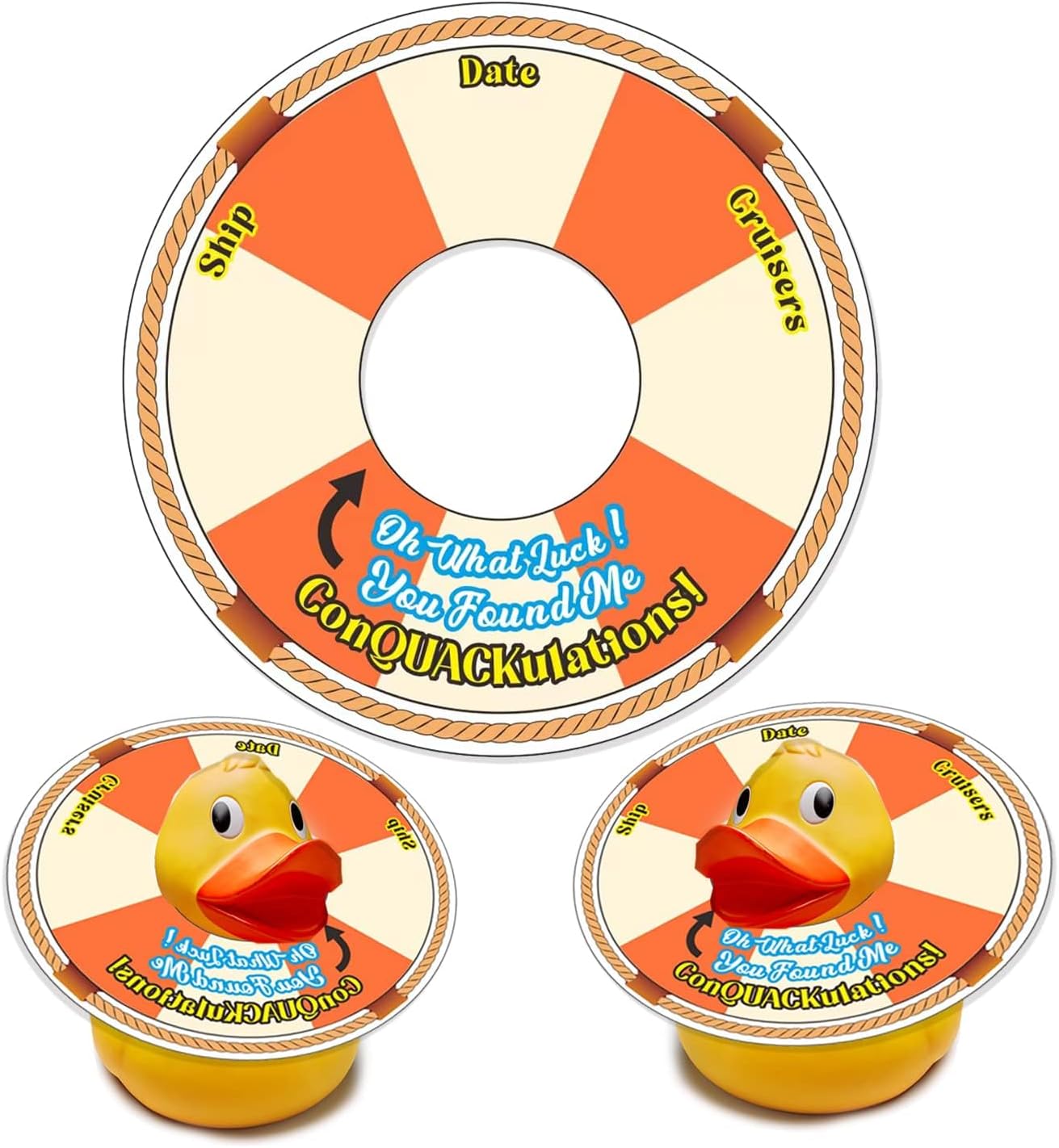 Amazon.com : Duck Tags, Cruising Game Cards, 35 Pack, 3 x 3 Inches ...
