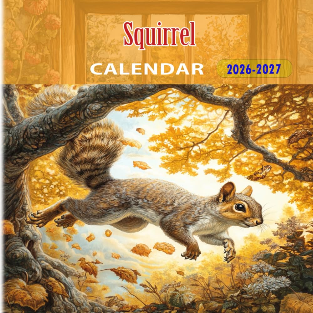 Squirrel Calendar 2026-2027: 18 Month Planner To Keep You On Track from ...