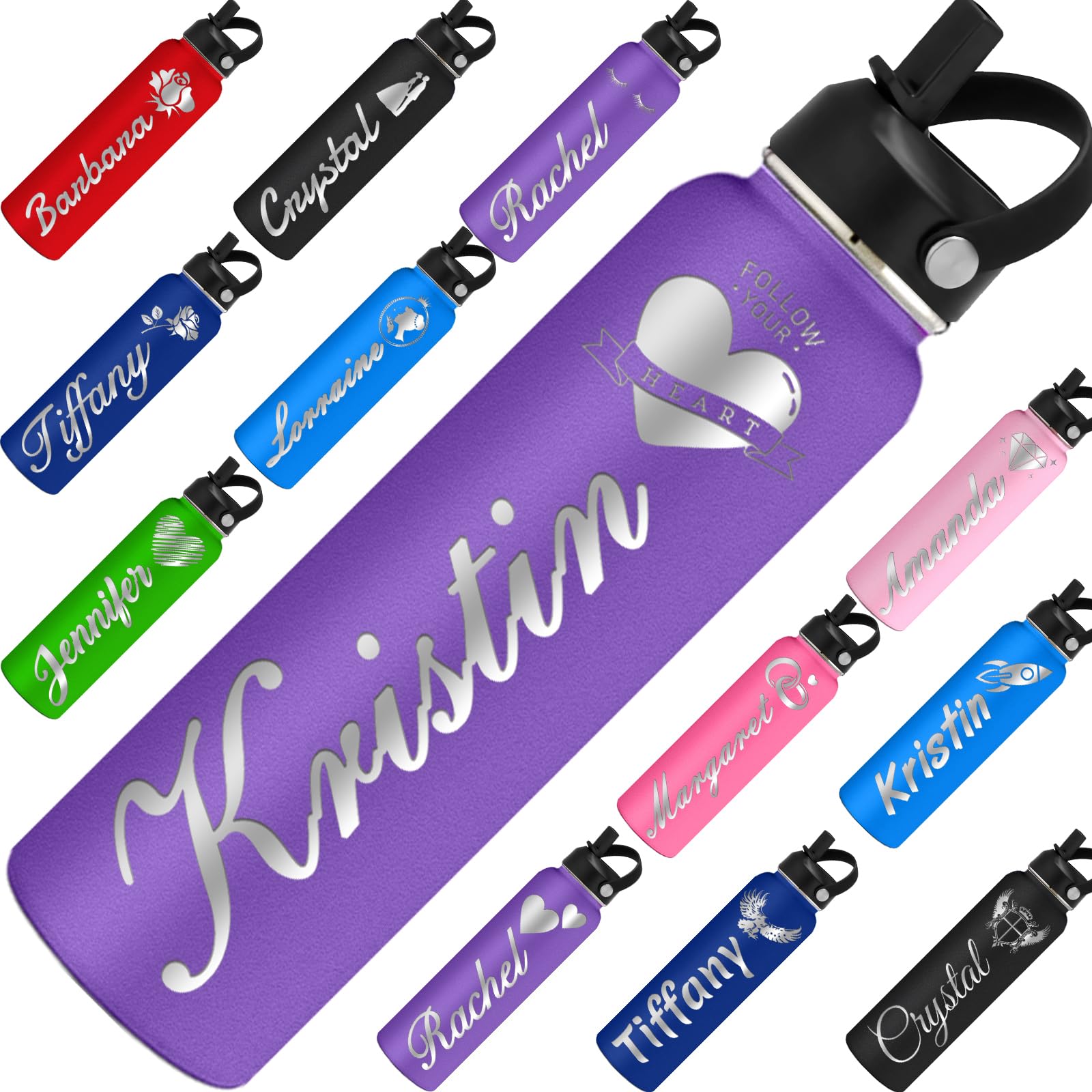 Amazon.com: MaWeeTn Personalized Water Bottle Custom Insulated Water ...