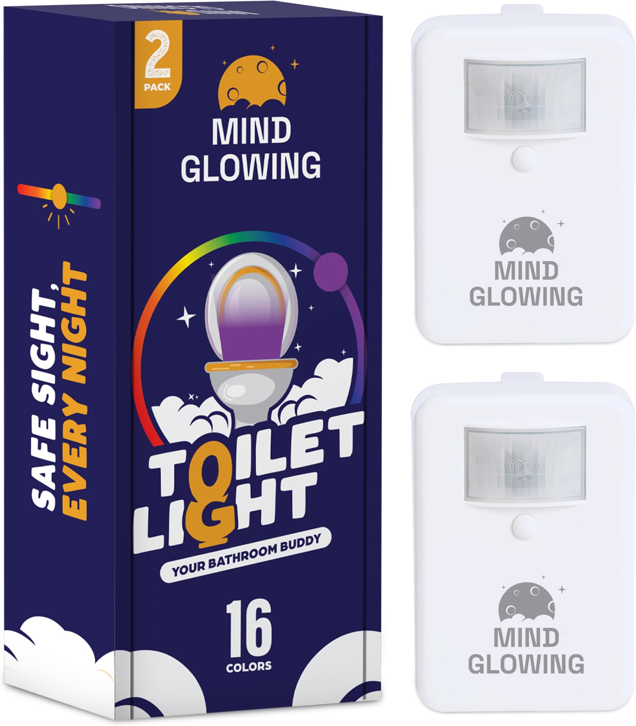 Mind-Glowing Toilet Light with Motion Sensor - Toilet Bowl Night Light ...
