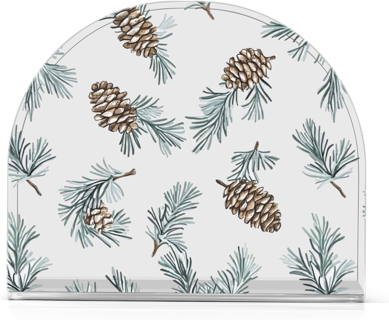 Amazon.com: Fustylead Pine Cone Patterned Napkin Holder for Table ...