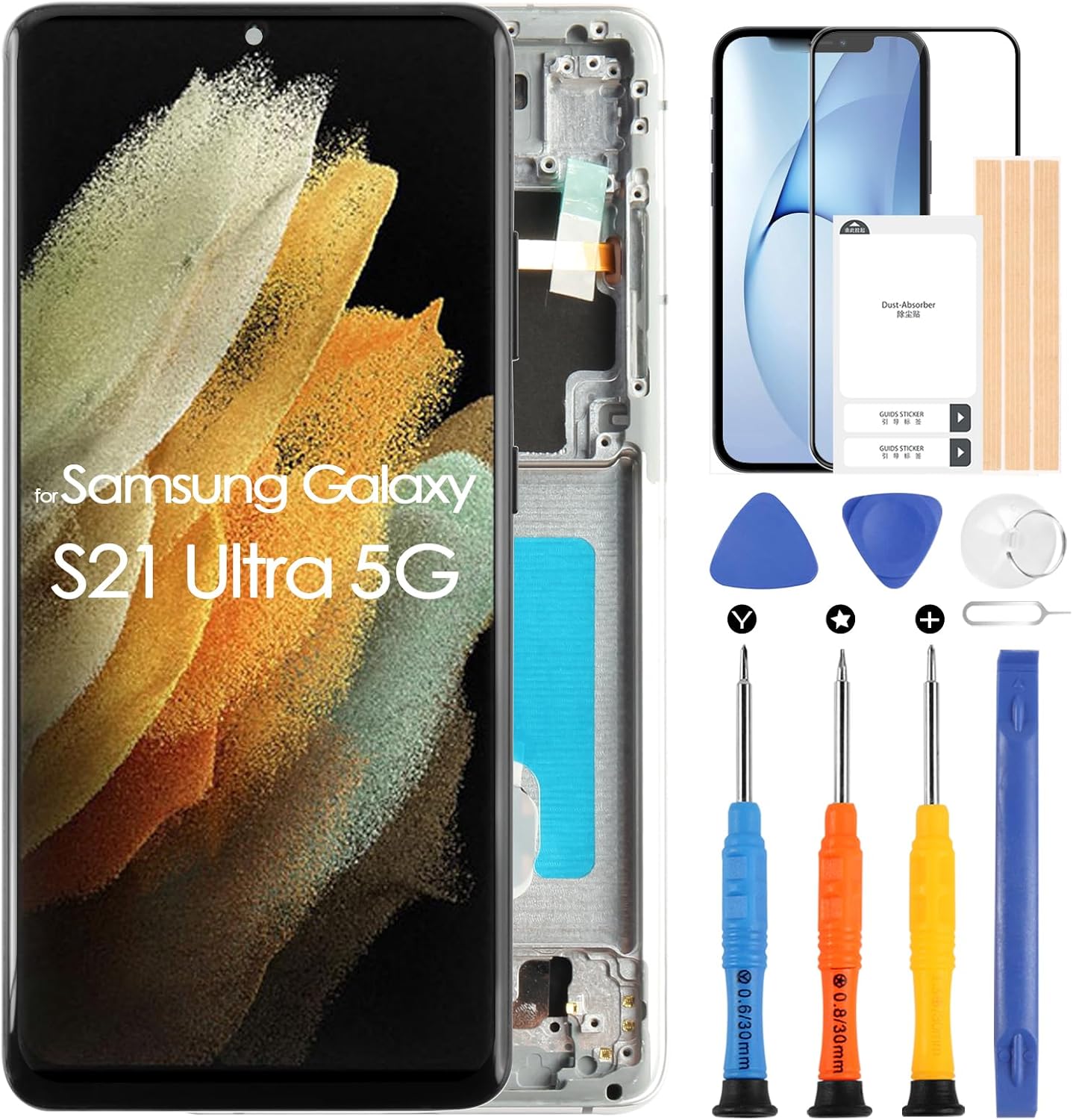 ARSSLY OLED LCD Display for Samsung Galaxy S21 Ultra 5G SM-G998 Screen ...