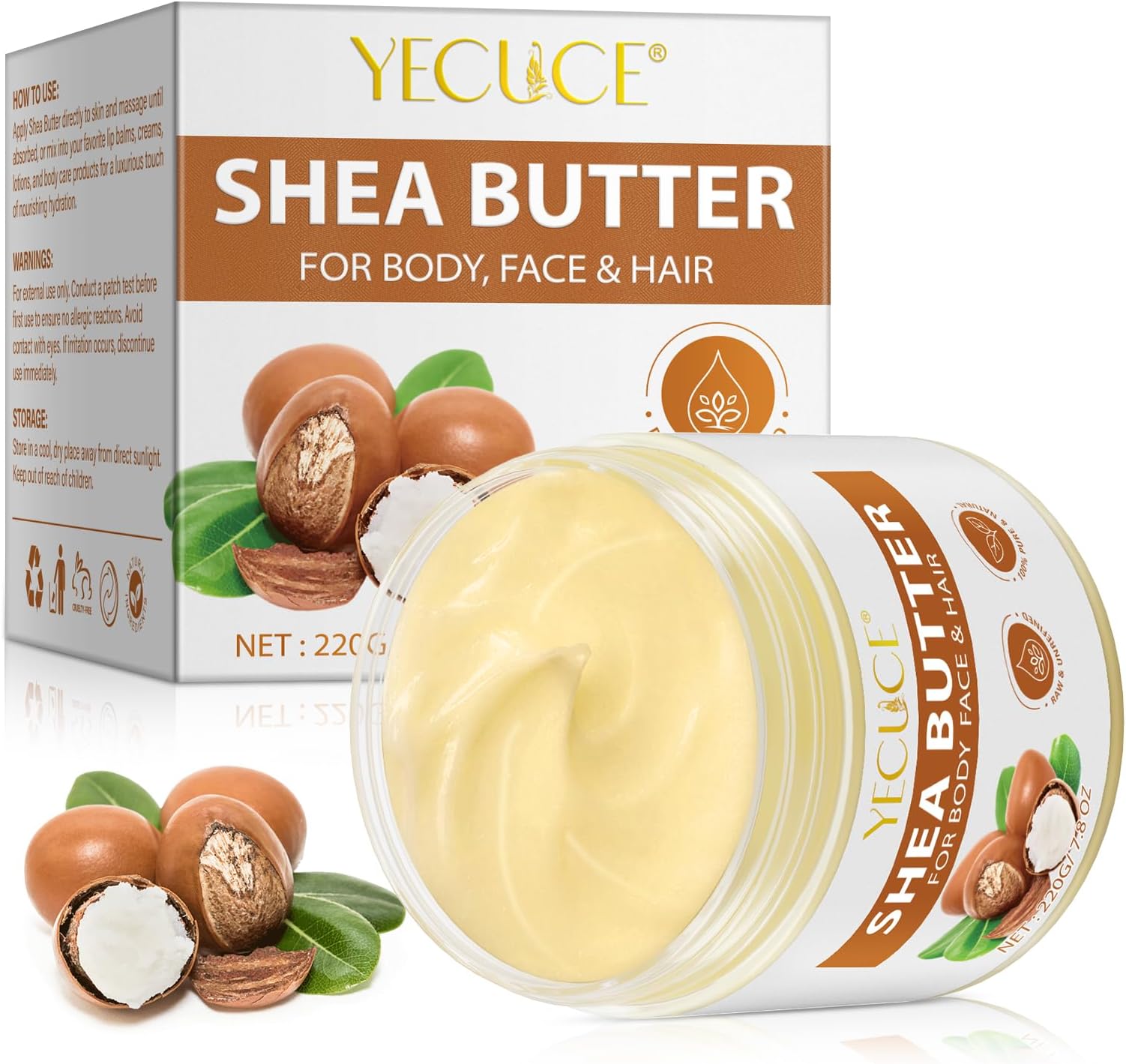 Amazon.com : Verdlush Shea Butter, Shea Butter Raw Organic, Cold ...