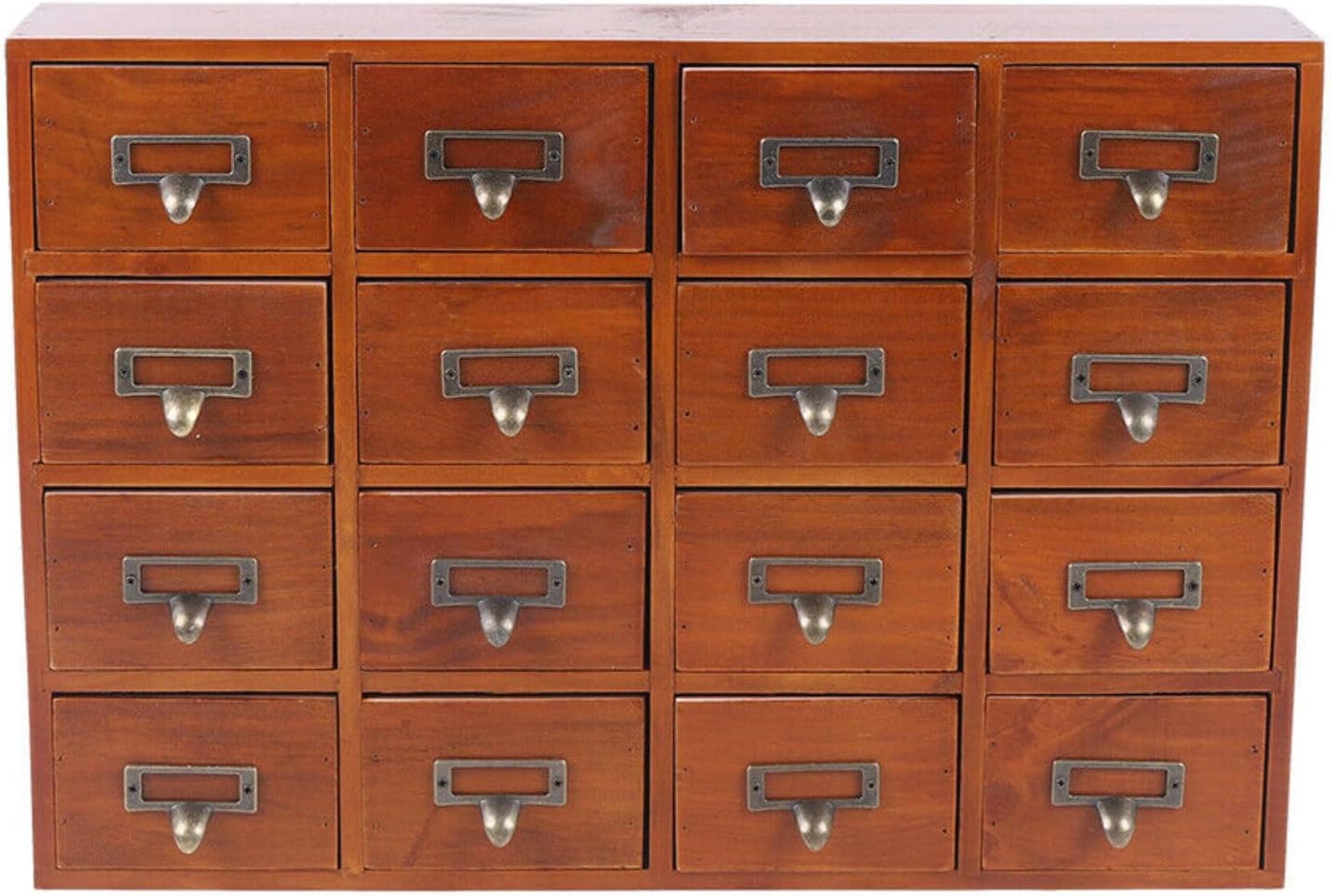 Amazon.com: Desk Drawer Organizer,Wooden Storage Box,Cabinet 16 Drawers ...