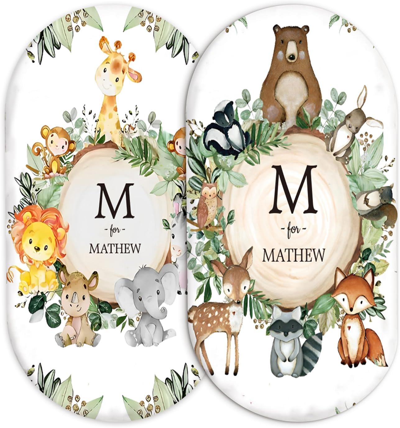 Amazon.com: Personalized Bassinet Sheet Set 2 Pack for Infant, Custom ...