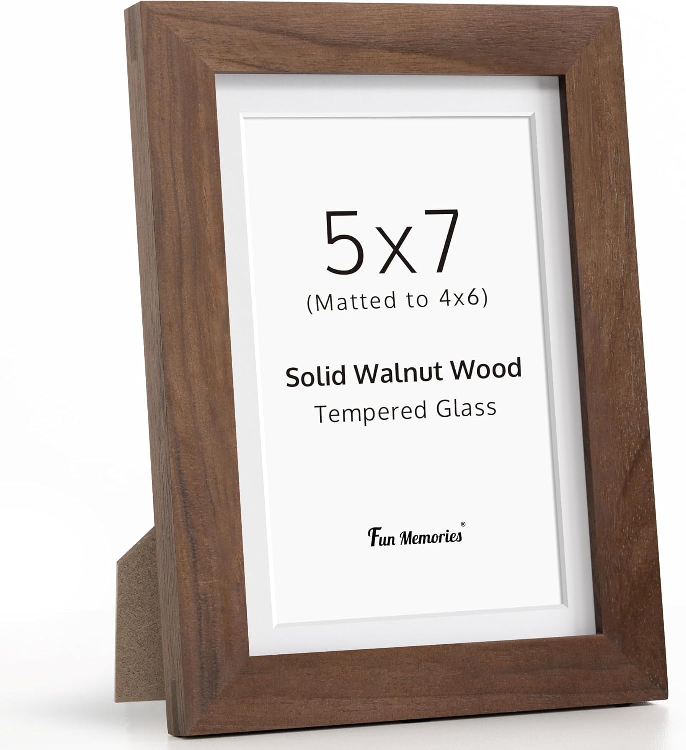 Amazon.com - 5x7 Picture Frame, Solid Walnut Wood 5 x 7 Photo Frame for ...