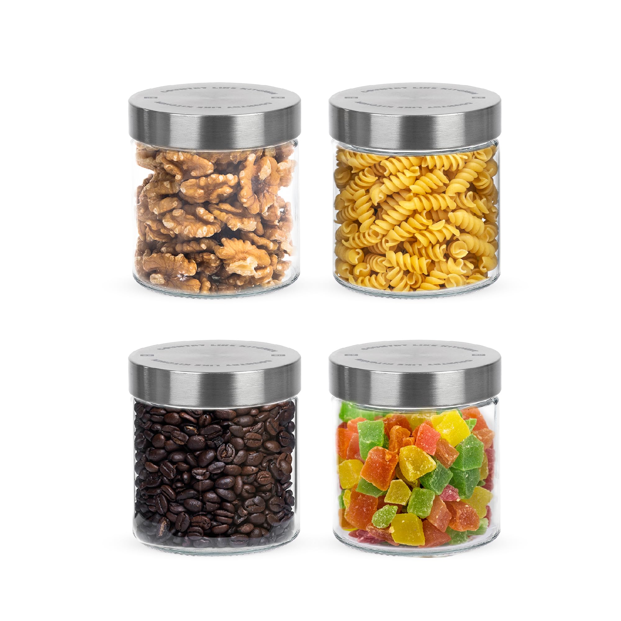 Amazon.com: County Line Kitchen Glass Food Storage Jar w/Screw-On ...