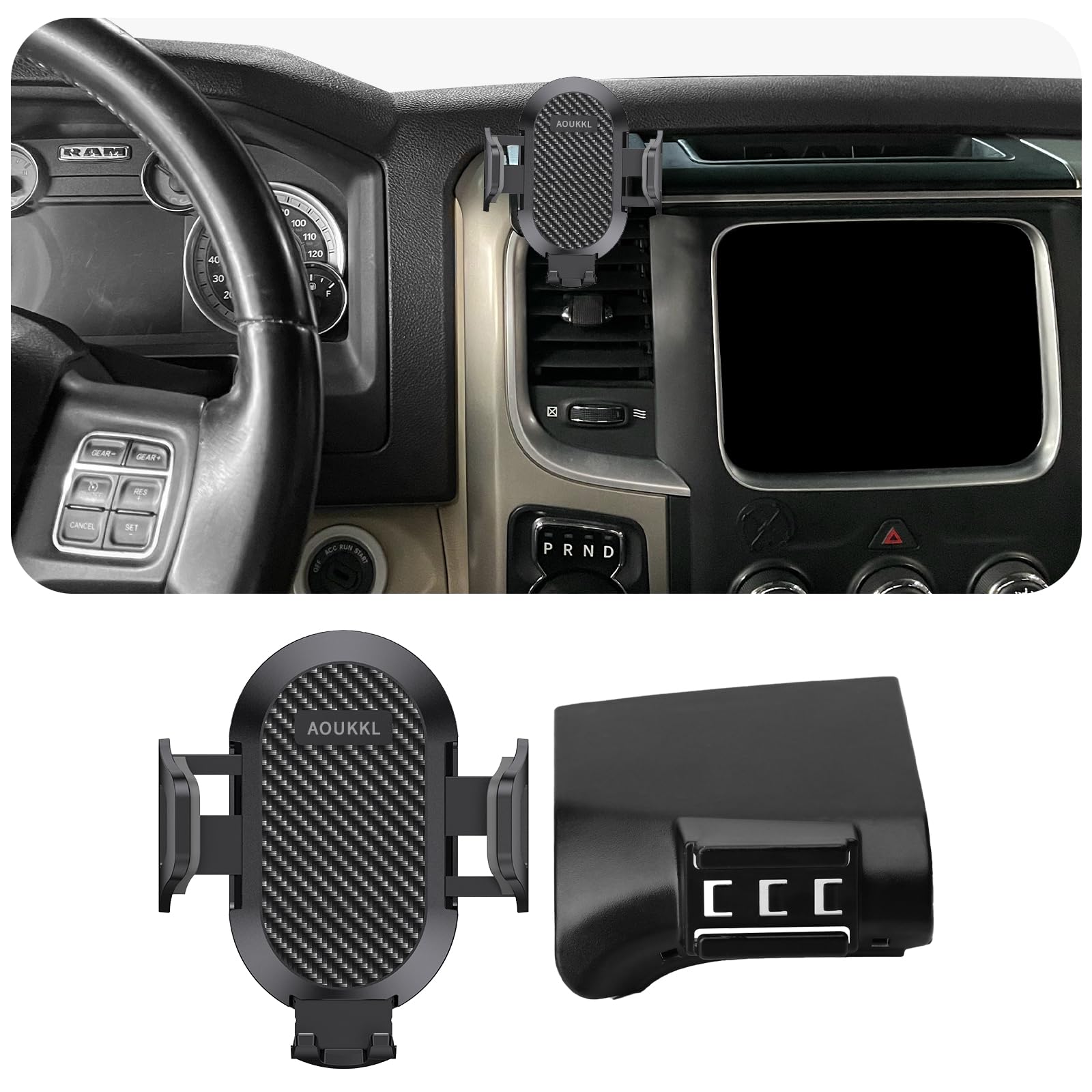 Amazon.com: AOUKKL Car Phone Holder Fits for Dodge Ram 1500 2500 3500 ...