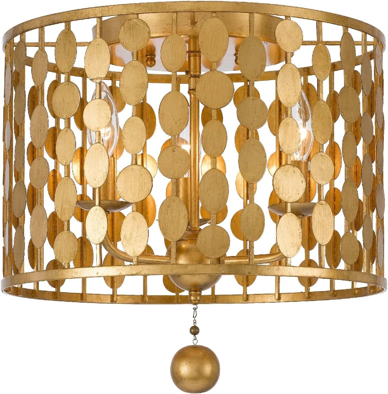 Amazon.com: Layla 3 Light Antique Gold Ceiling Mount