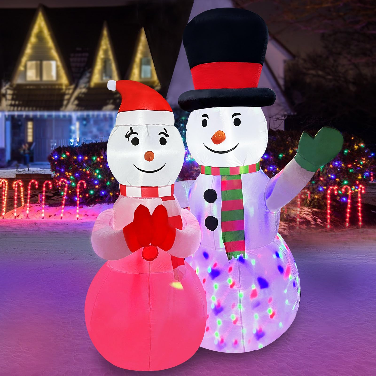 Amazon.com: Allhero 7FT Christmas Snowman Inflatables, Christmas ...