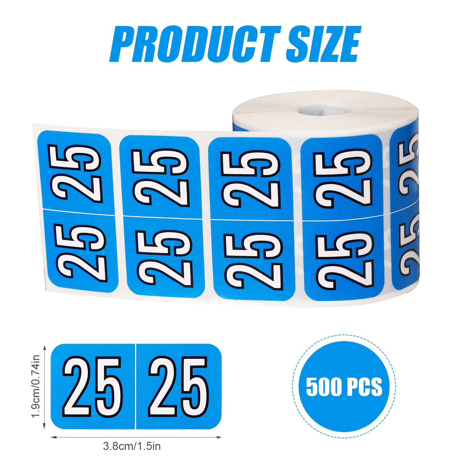 Snapklik.com : 500pcs 2025 Stickers, File Folder Labels 3/4x1-1/2 Inch ...