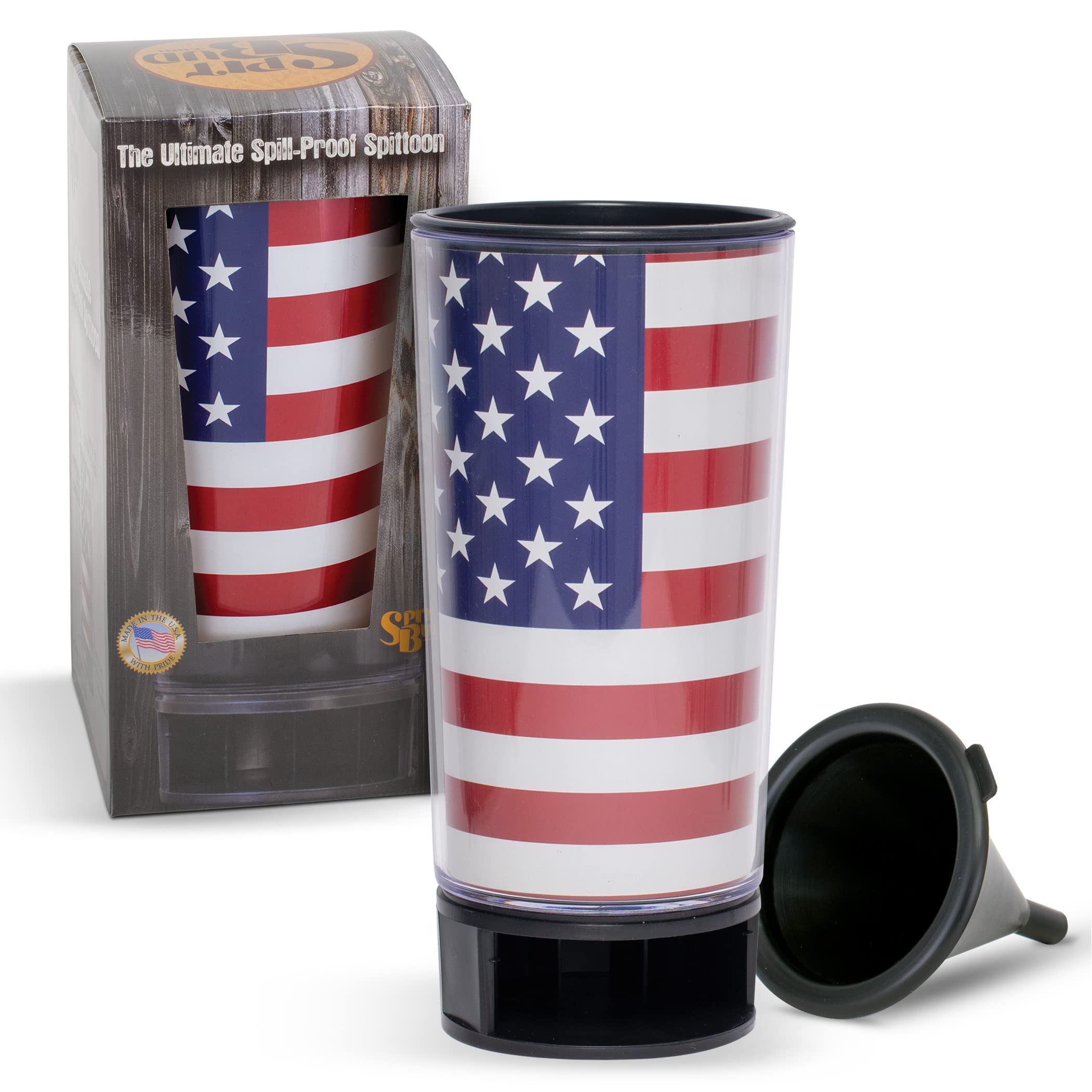 Amazon.com: Spit Bud Spittoon with Can Opener, US Flag: Home & Kitchen