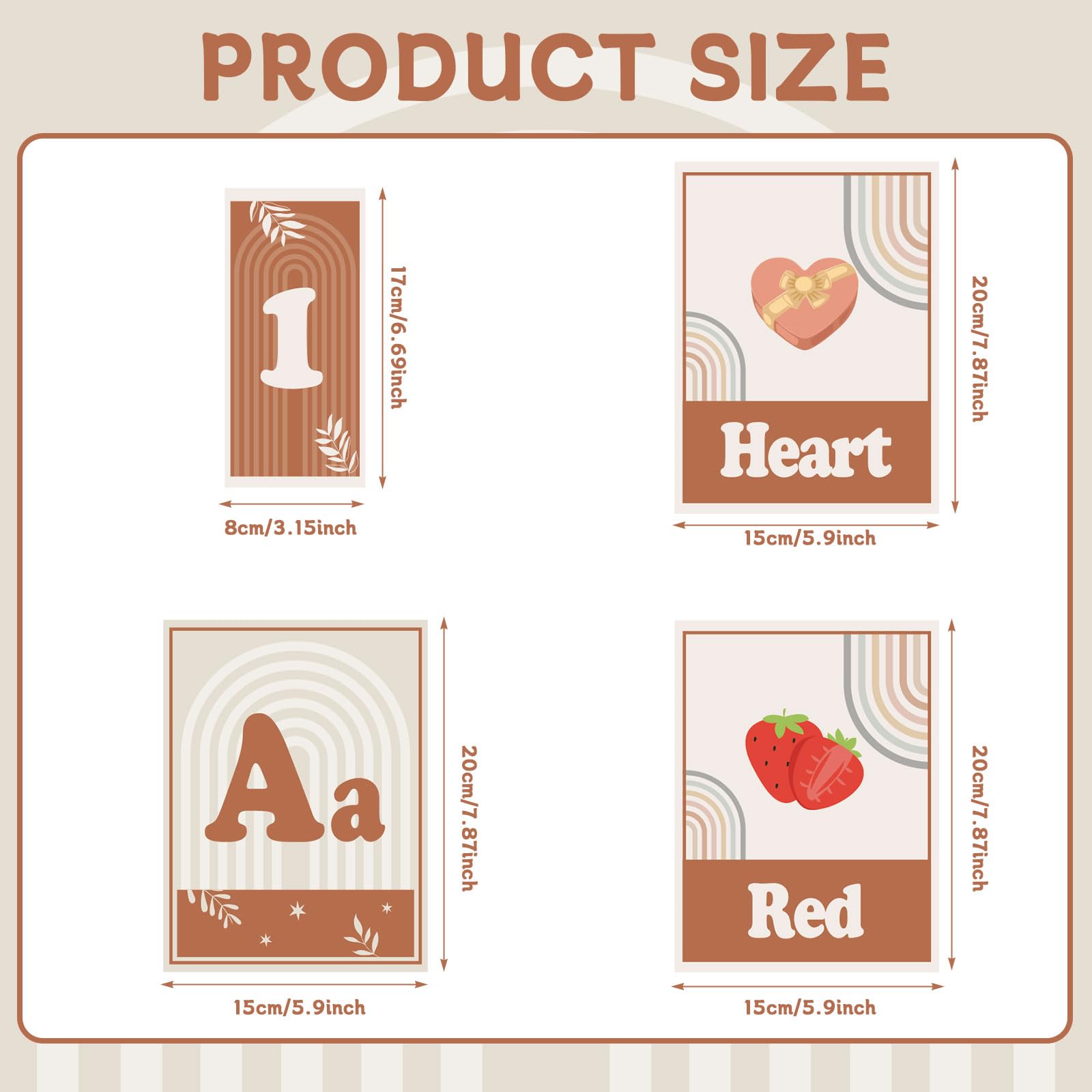 Snapklik.com : 56Pcs Modern Boho Alphabet Poster For Classroom Wall ...