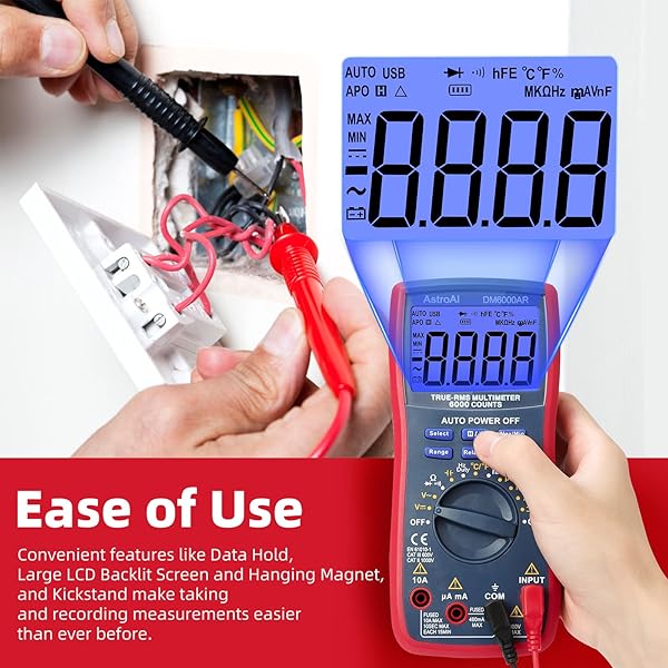 AstroAI DM6000AR TRMS 6000 Counts Multimeter, Digital Multimeter ...