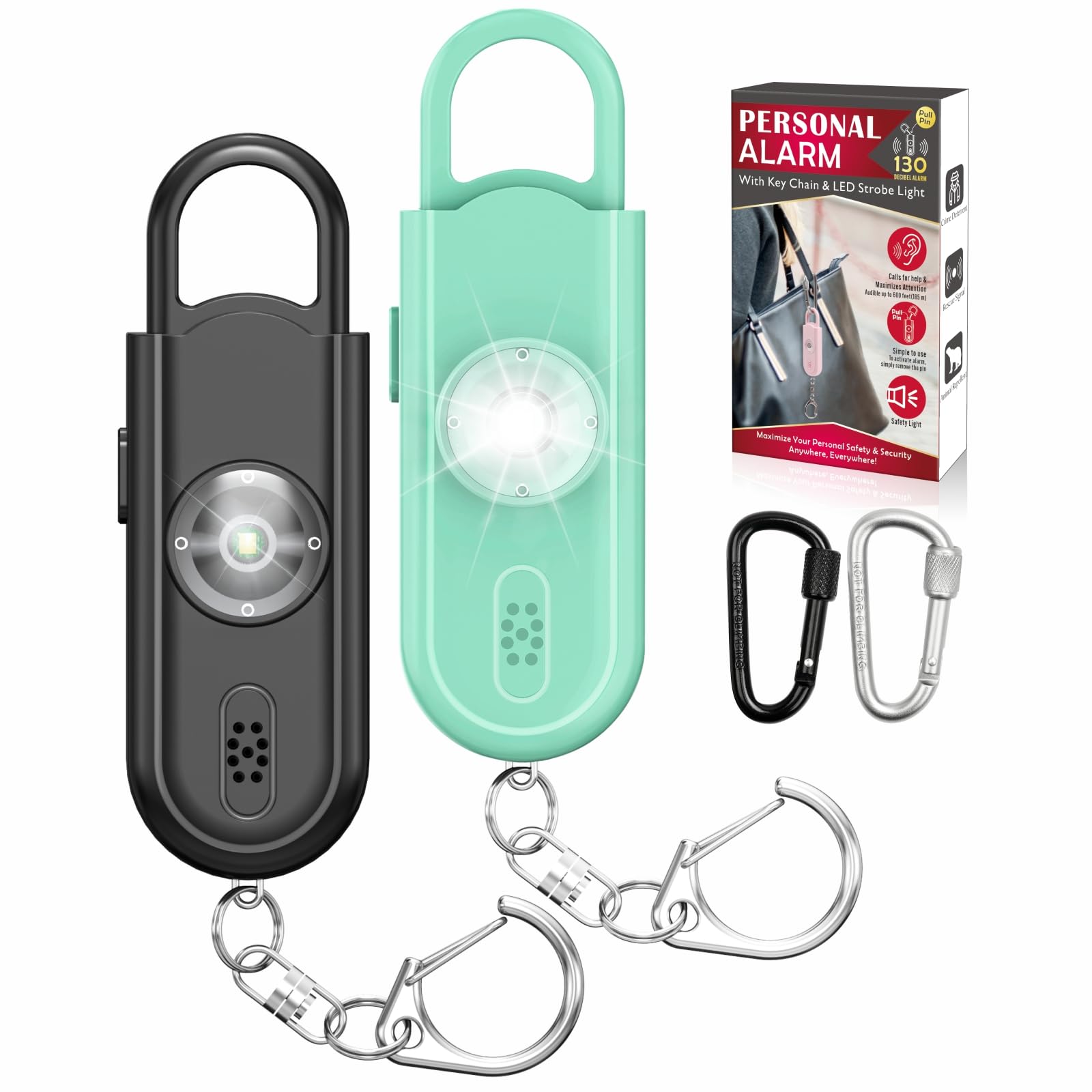 Amazon.com: Safe Sound Personal Alarm, 2 Pack 130 dB Loud Siren Song ...