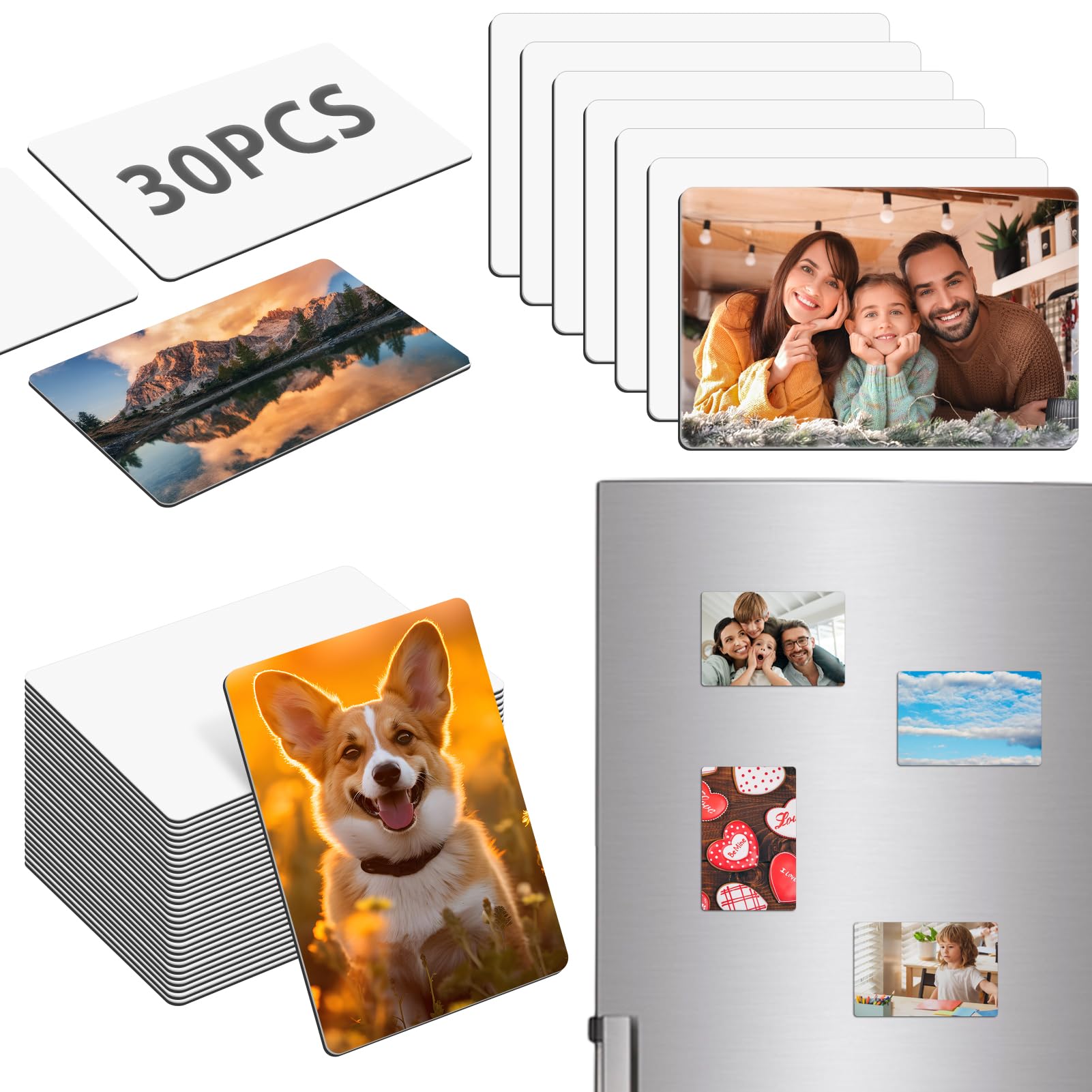 Amazon.com: 30PCS Sublimation Magnet Blanks 4x6 inch, DIY Sublimation ...