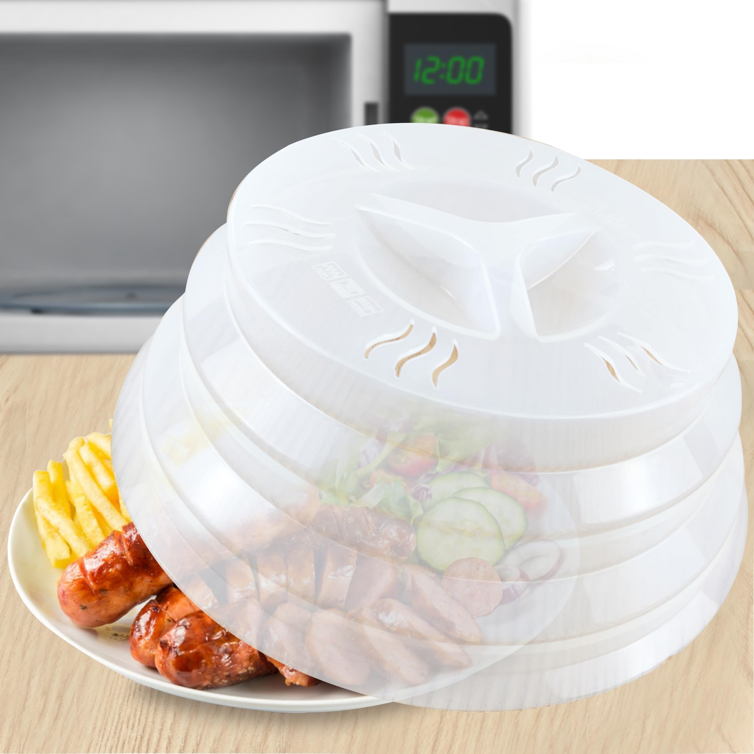 Amazon.com: Microwave Anti-Splatter Cover 11 12 for Food, Clear ...
