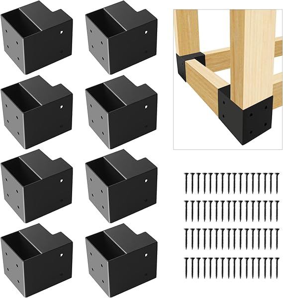 2''x4'' DIY Workbench Kit,8 Pcs Steel 3-Way Right Angle Corner Brackets ...