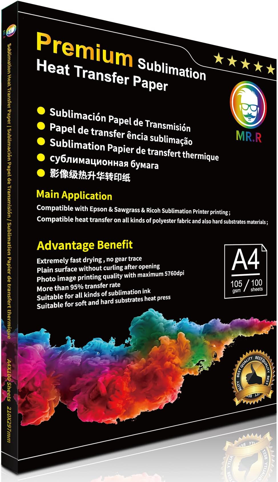 LIT Sublimation Paper 8.5x11 Inch, 100 Sheets 110gsm Heat Press ...