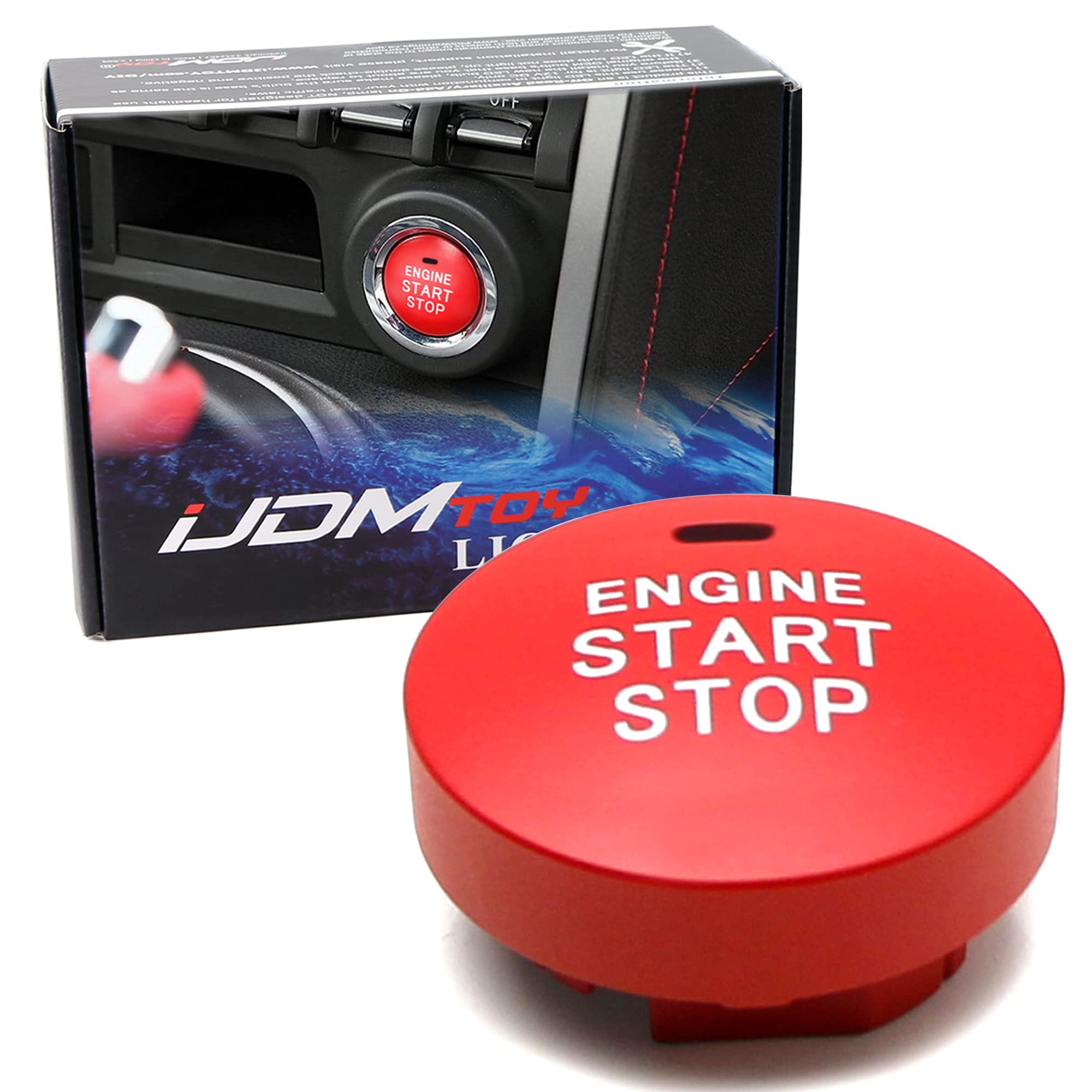 Amazon.com: iJDMTOY JDM Red Engine Push Start Button Replacement Cover ...