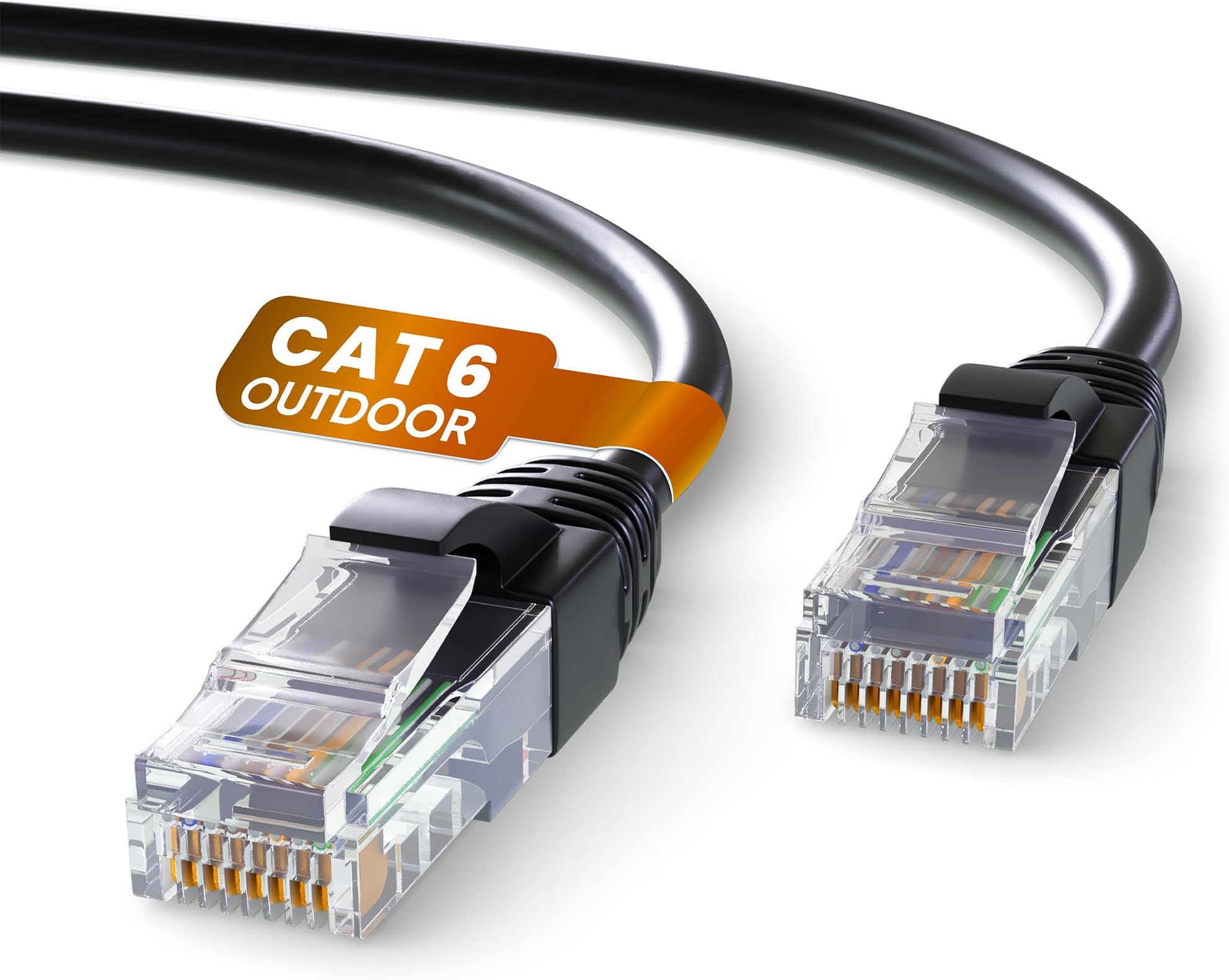 Mr. Tronic Außen Wasserdicht 100m Ethernet Netzwerkkabel Cat 6, LAN ...