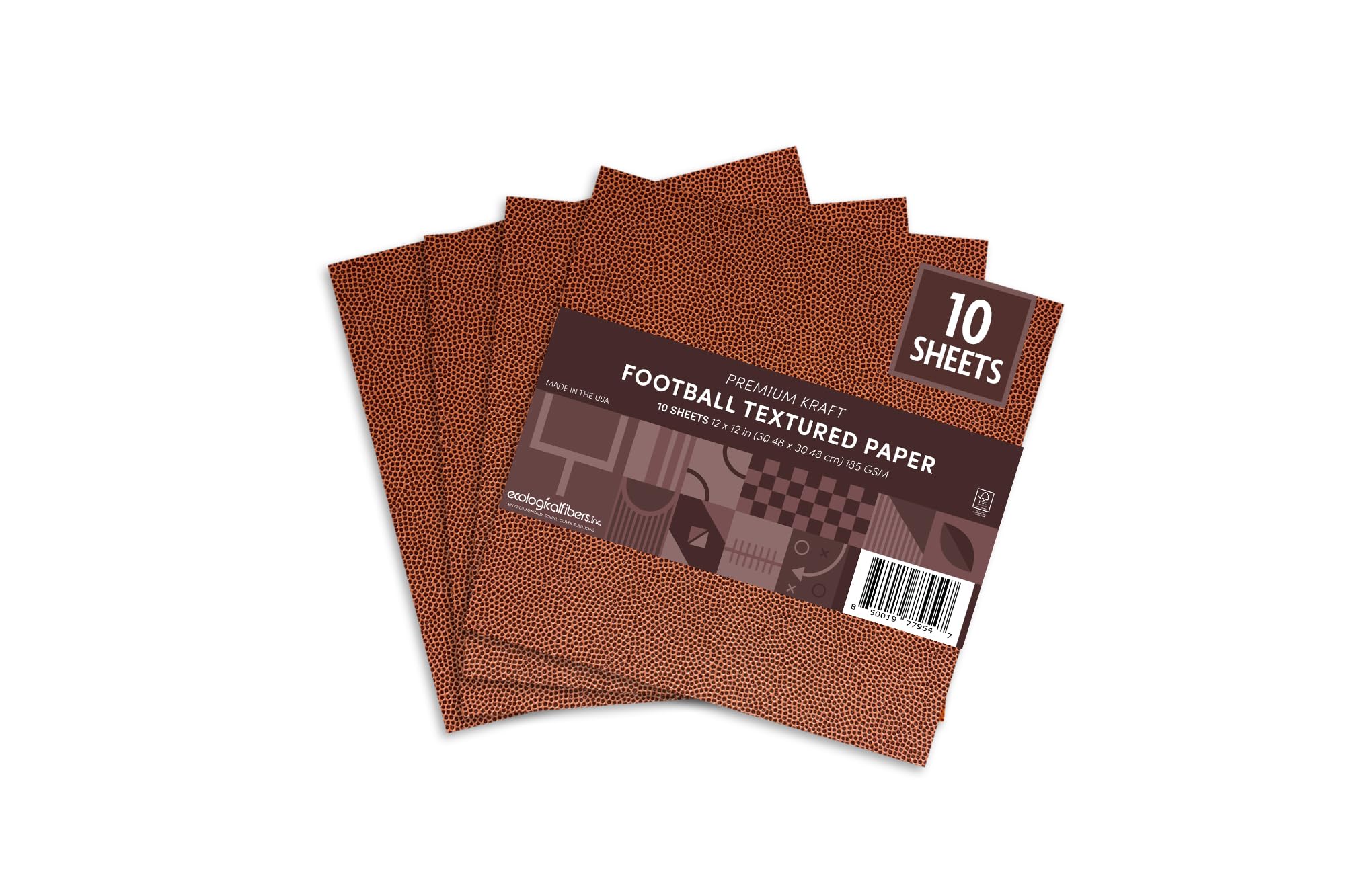 Amazon.com: Premium Sports Textured Kraft Paper, 12" x 12" Sheets, by ...