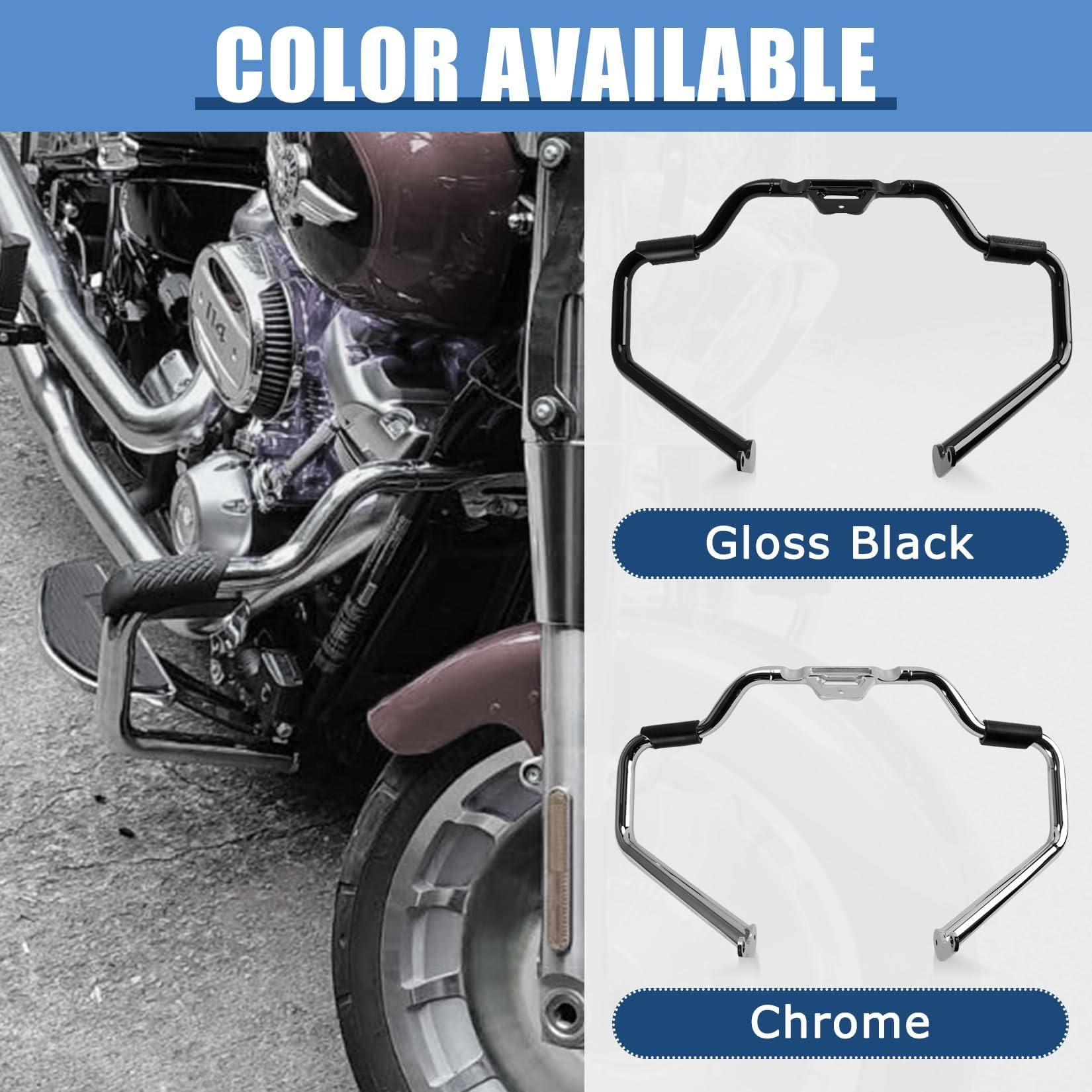Whiskers Highway Bar Softail 2018 2025 Harley Softail Street Bob / Low