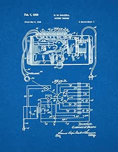 Amazon.com: Battery Charger Patent Print Blueprint (13" x 19") M10415 ...