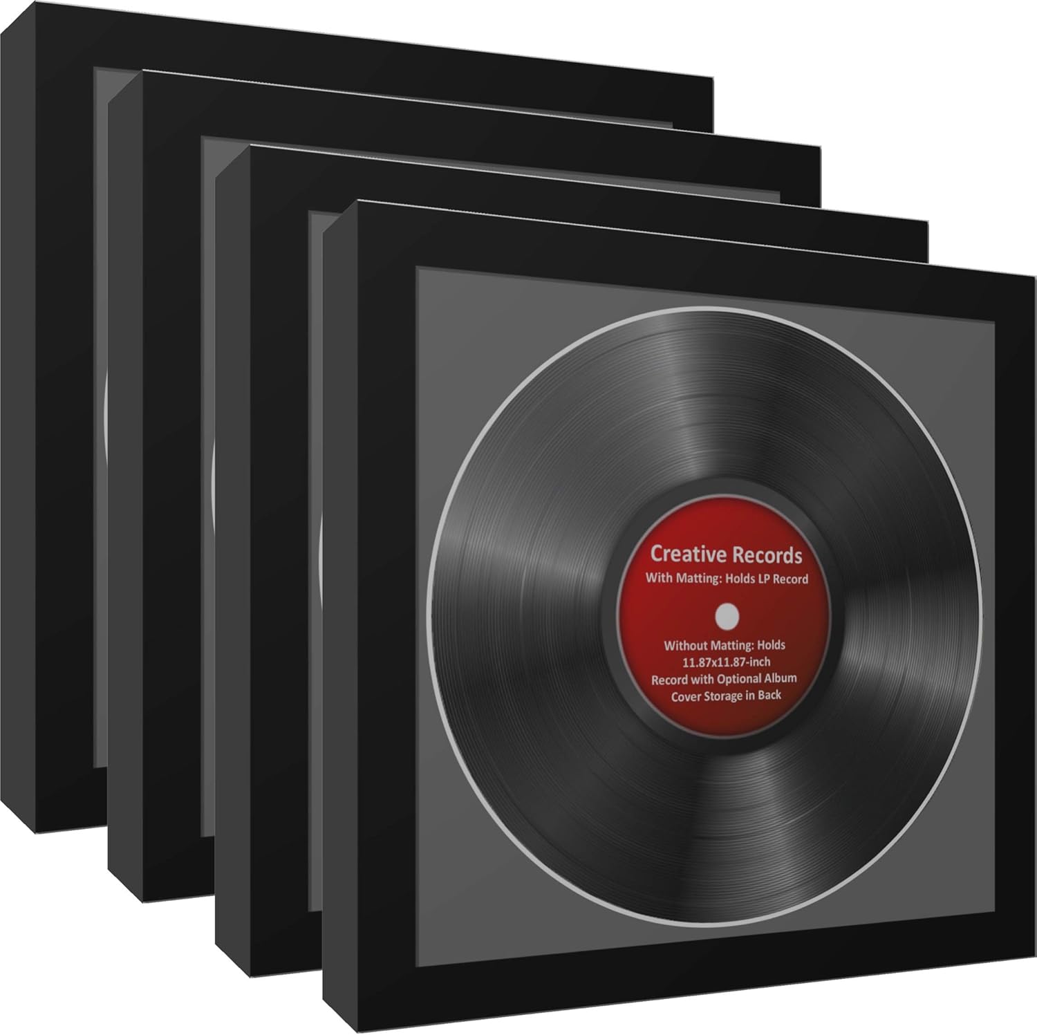 Amazon.com - Creative Picture Frames 4Pk-Lp12.5X12.5Bk-B Lp Vinyl ...
