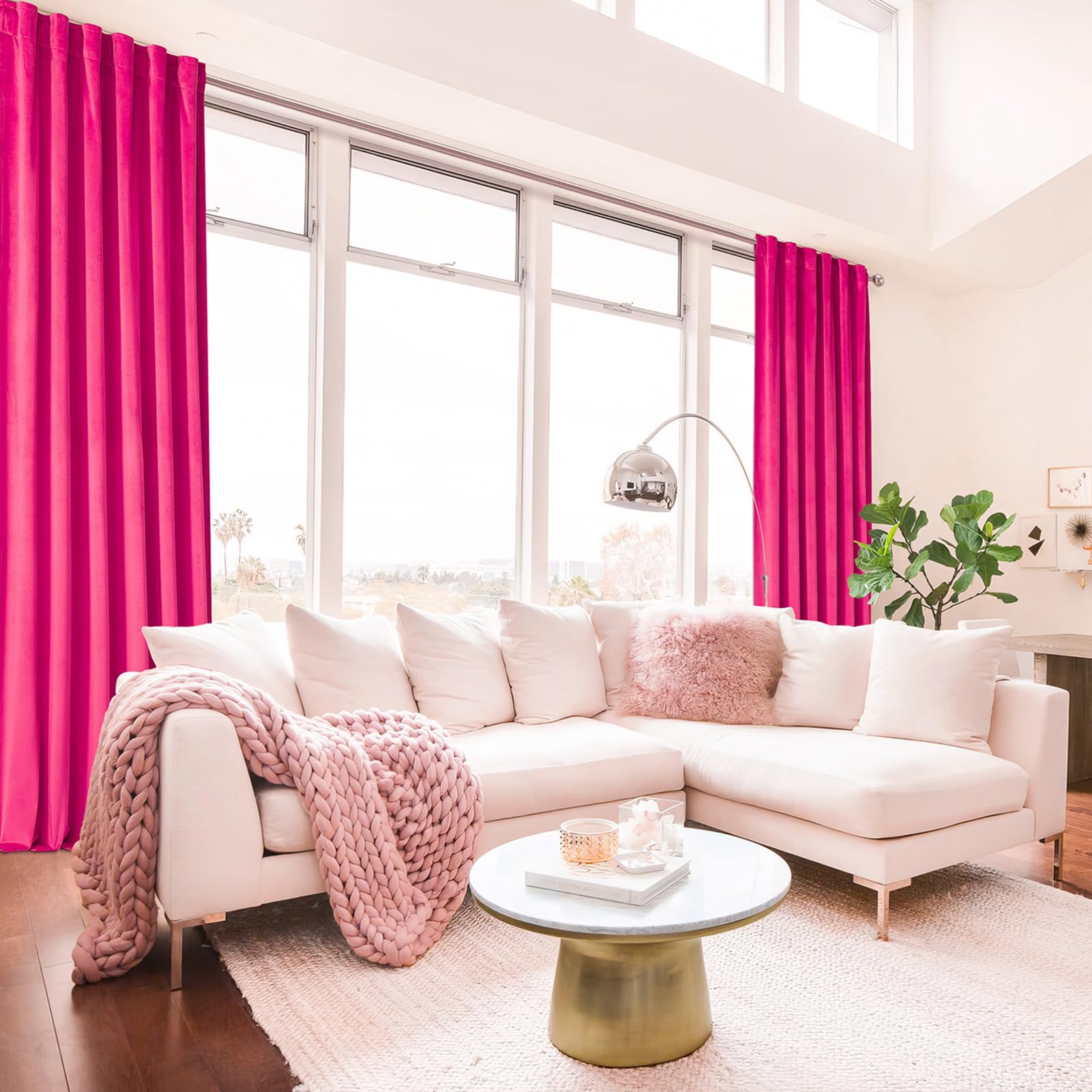 Hot Pink Curtain Panels