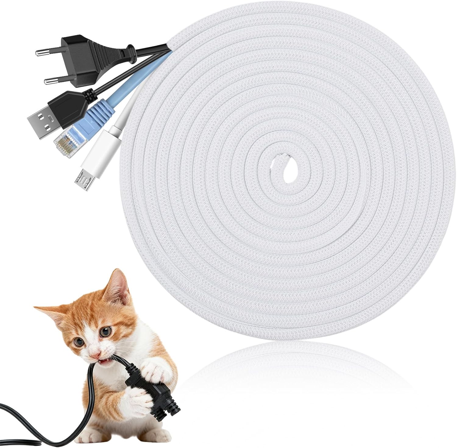 Amazon.com: 13ft Cord Protectors from Pets No Chew, Dog Cat Cord ...