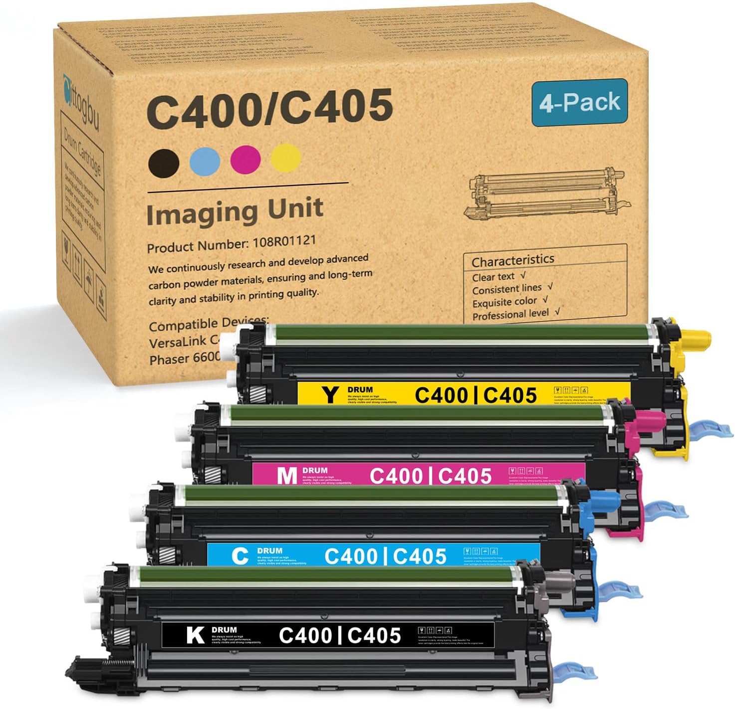 Amazon.com: Versalink C400/C405 Drum Cartridge Kit - 4 Pack C400/C405 ...