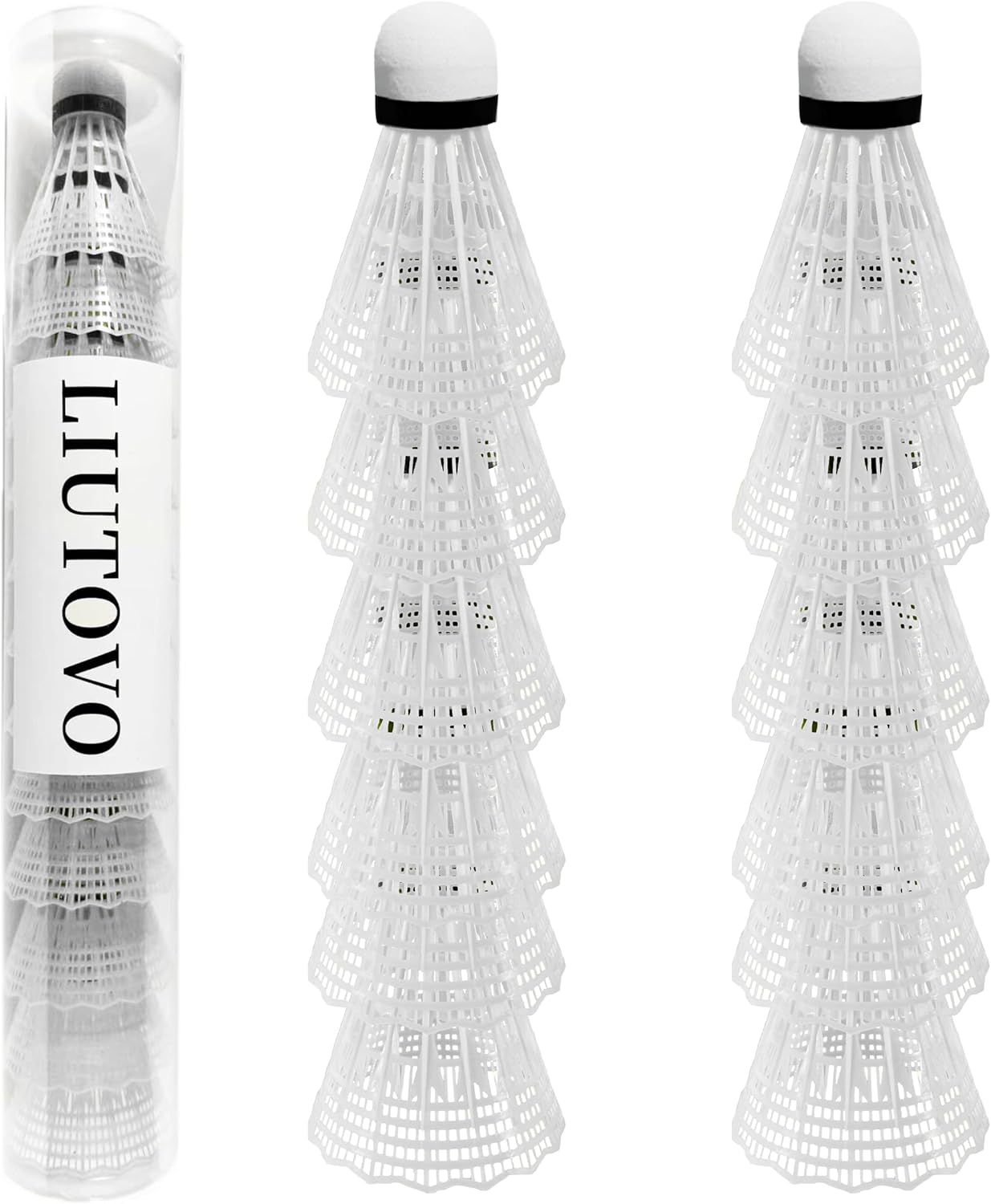 12 Packs Nylon Badminton Shuttlecocks Birdies Nylon Feather ...