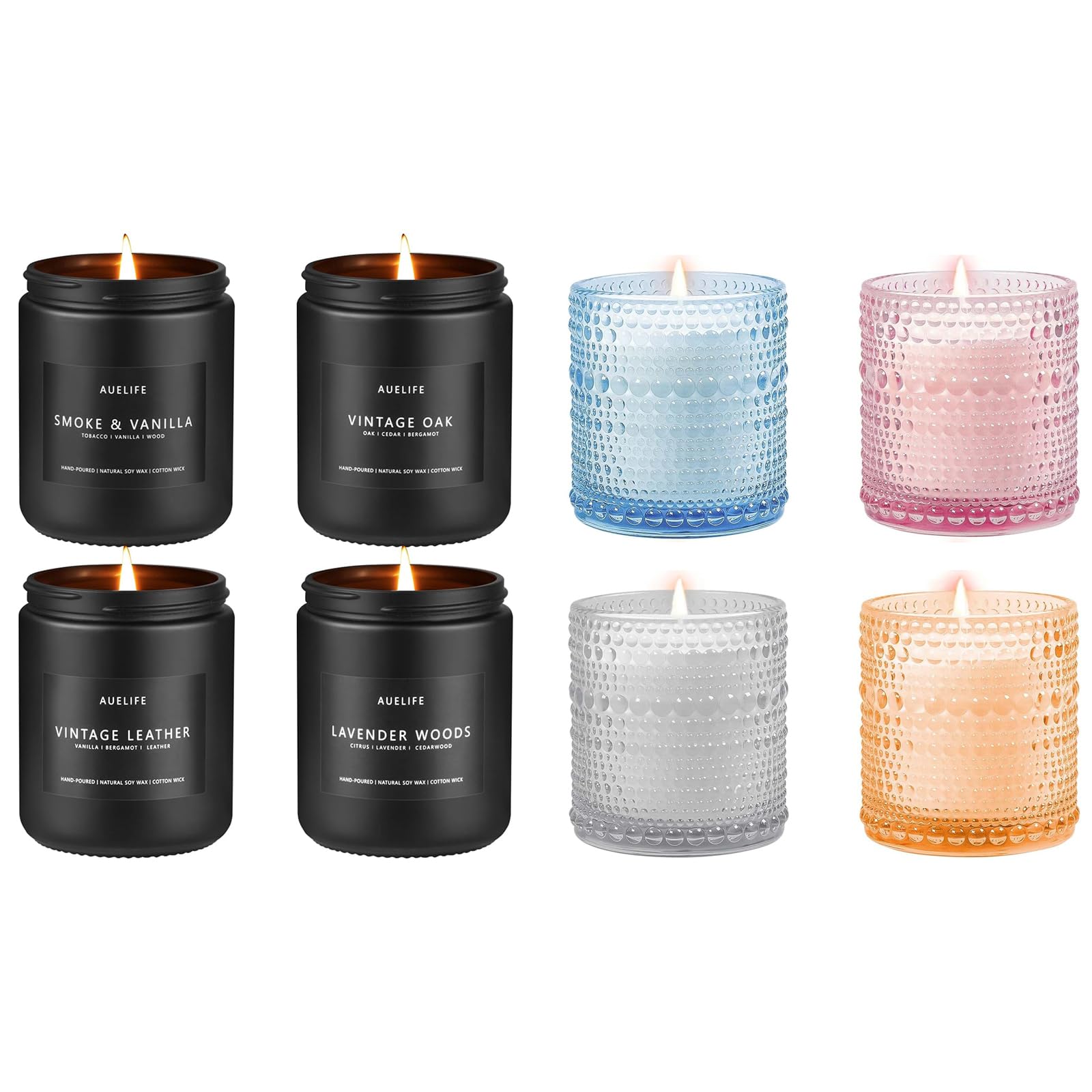 Amazon.com: Men Candle Set + Luxury Candle Set, Scented Candles for ...