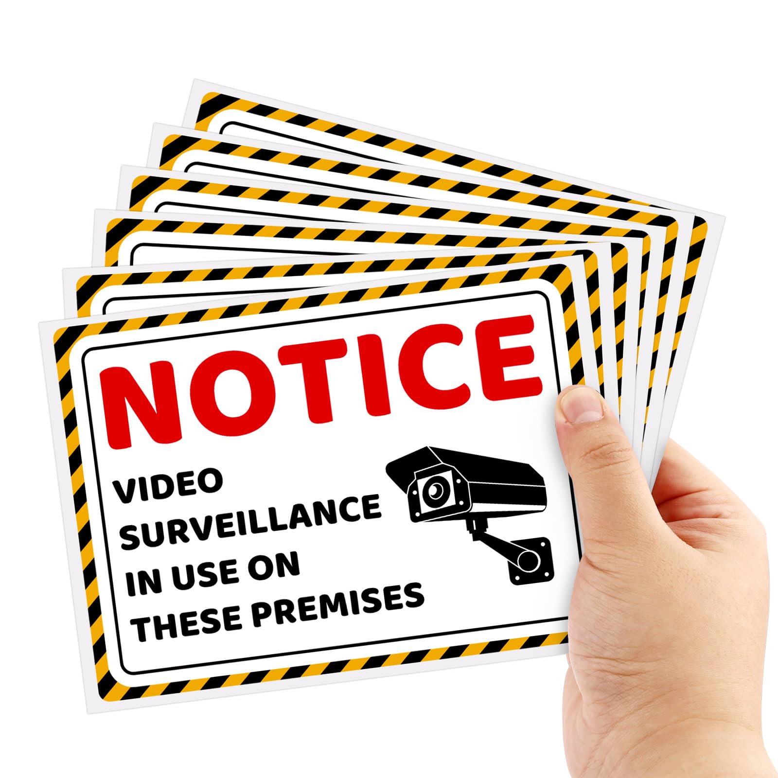 6pcs Video Surveillance Signs, 5x7 Inch Camera Security Waterproof Sign ...