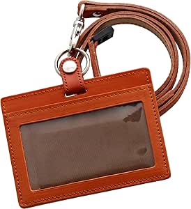 Amazon.co.jp: [Jamale] IDカードホルダー ストラップ付き 栃木レザー 横型 日本製 : ブランデー : 文房具・オフィス用品