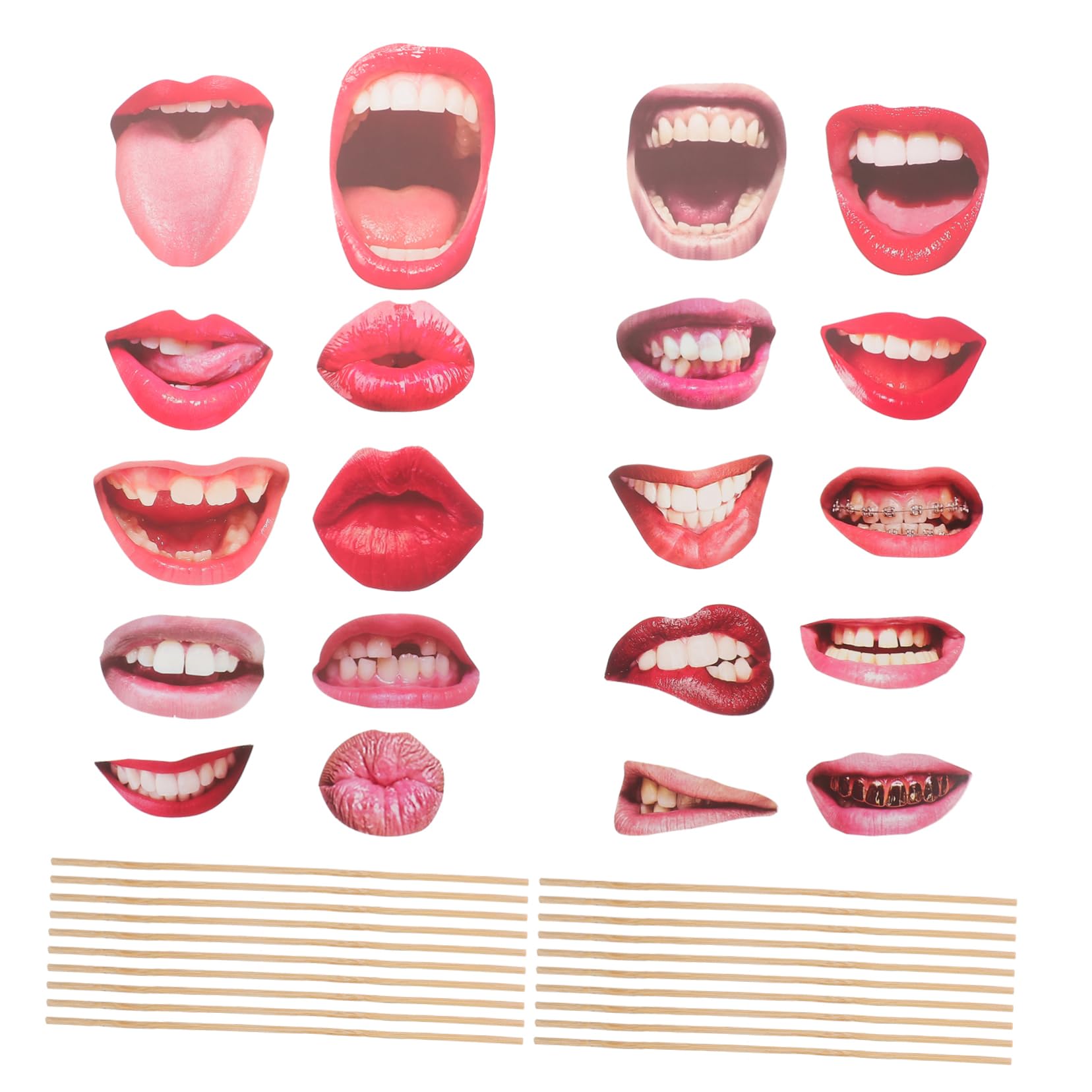 Photo Booth Lips Clipart 8PCS Party Funny Photo Booth Props Clown