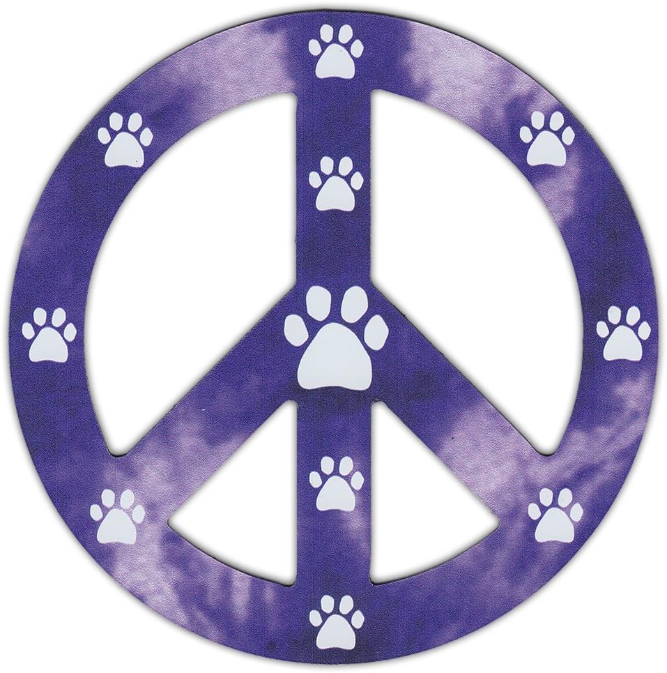 Amazon.com: Peace Sign Shaped Magnets (See Through): Purple Design w ...
