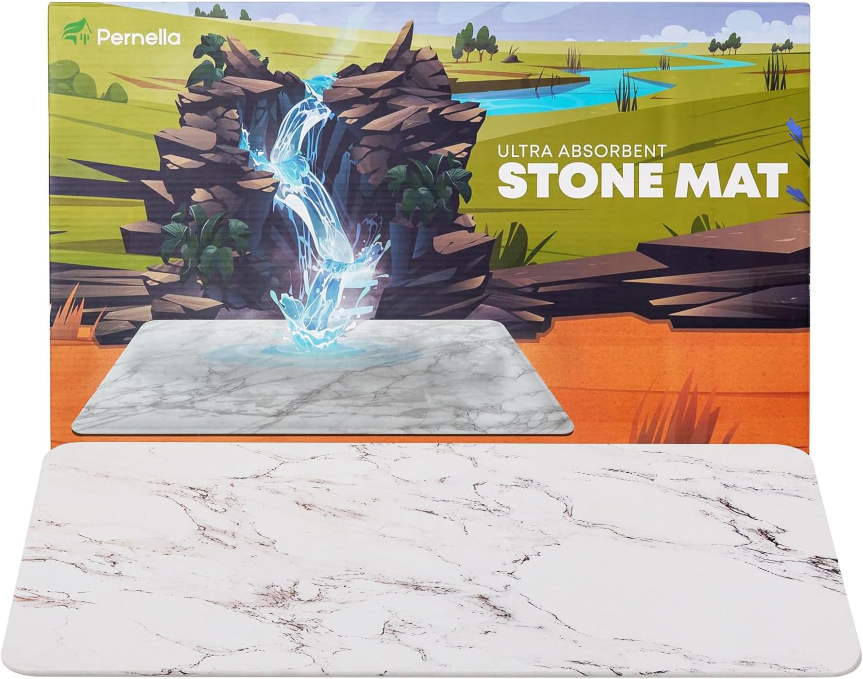 Amazon.com: Pernella Large Stone Dish Drying Mat for Kitchen Counter ...