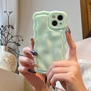 Amazon.com: FABSPARK Case for iPhone 13,Cute 3D Solid Color Meteorite Bubble Water Ripple Curly ...