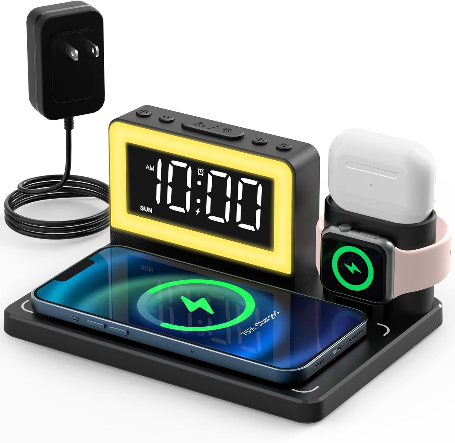 Amazon.com: 5 in 1 Charging Station for Apple Multiple Devices,Fast ...