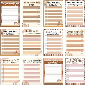 Amazon.com : Naozinebi 360 Sheets Lined Notepads Boho Teacher to Do ...